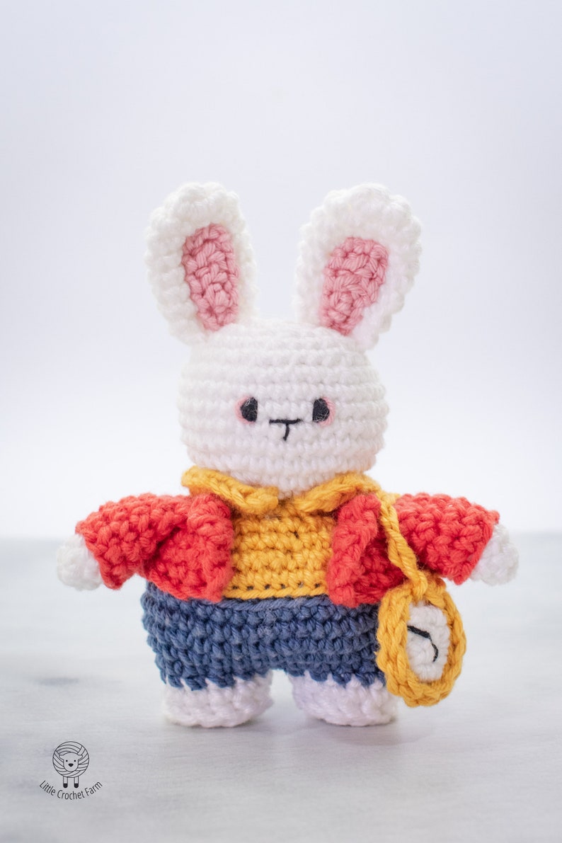 White Rabbit Amigurumi Pattern. Crochet White Rabbit Stuffed Toy PDF ...