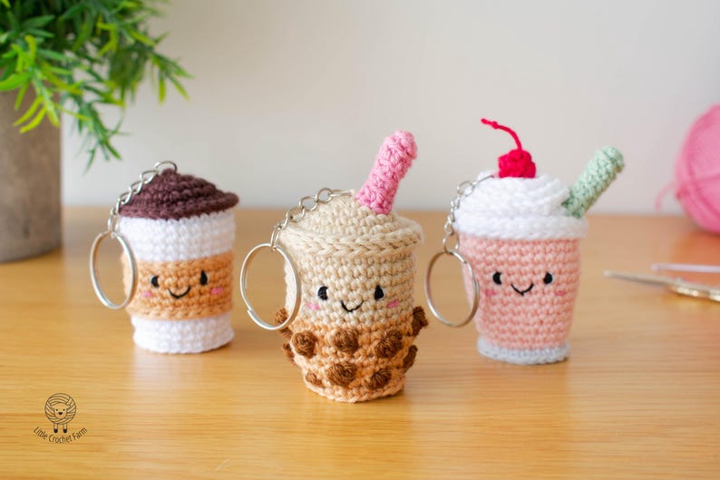 Bubble Tea Keychain Crochet Pattern, Mini Boba Tea Amigurumi PDF ...