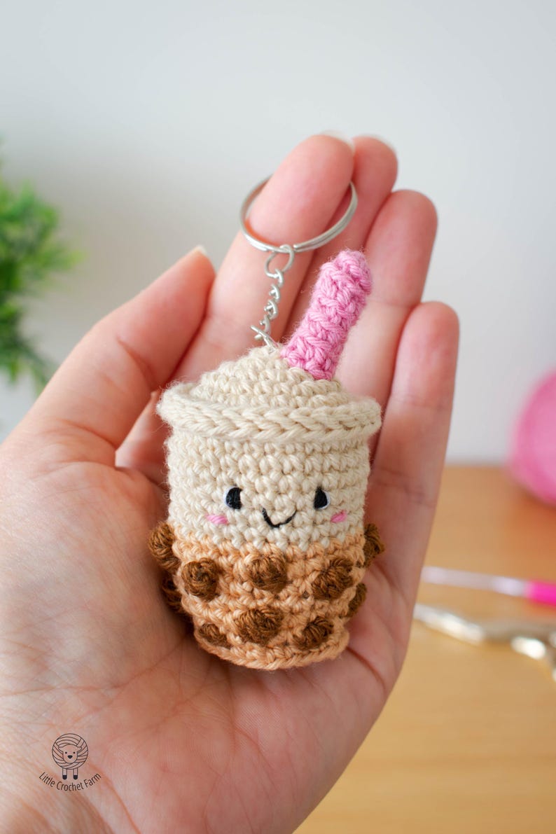 Bubble Tea Keychain Crochet Pattern, Mini Boba Tea Amigurumi PDF ...