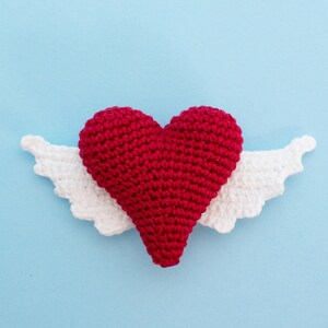 Pdf Pattern Crochet Heart With Wings Amigurumi Pattern Etsy