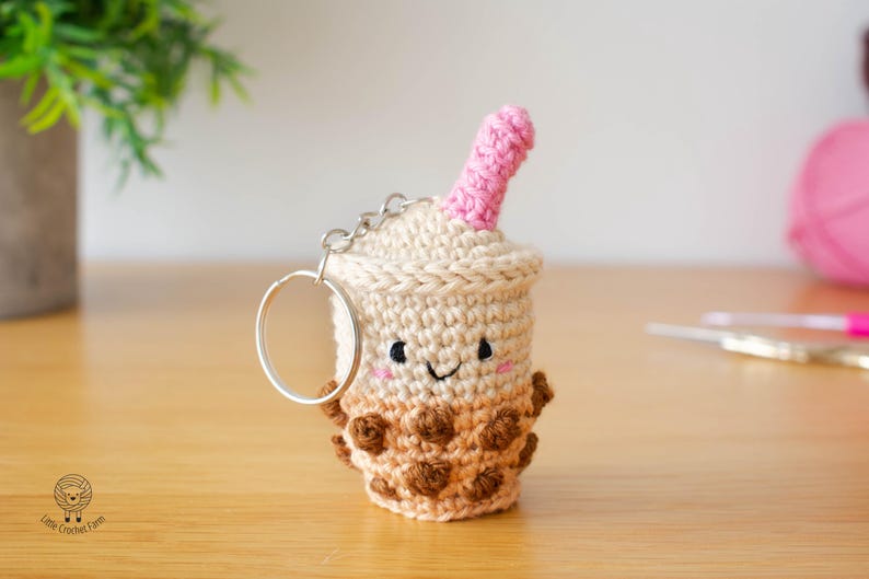 Bubble Tea Keychain Crochet Pattern, Mini Boba Tea Amigurumi PDF ...