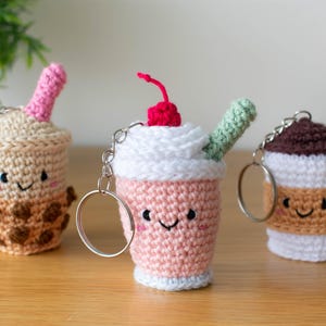Milkshake Keychain Crochet Pattern, Mini Milkshake Amigurumi PDF ...