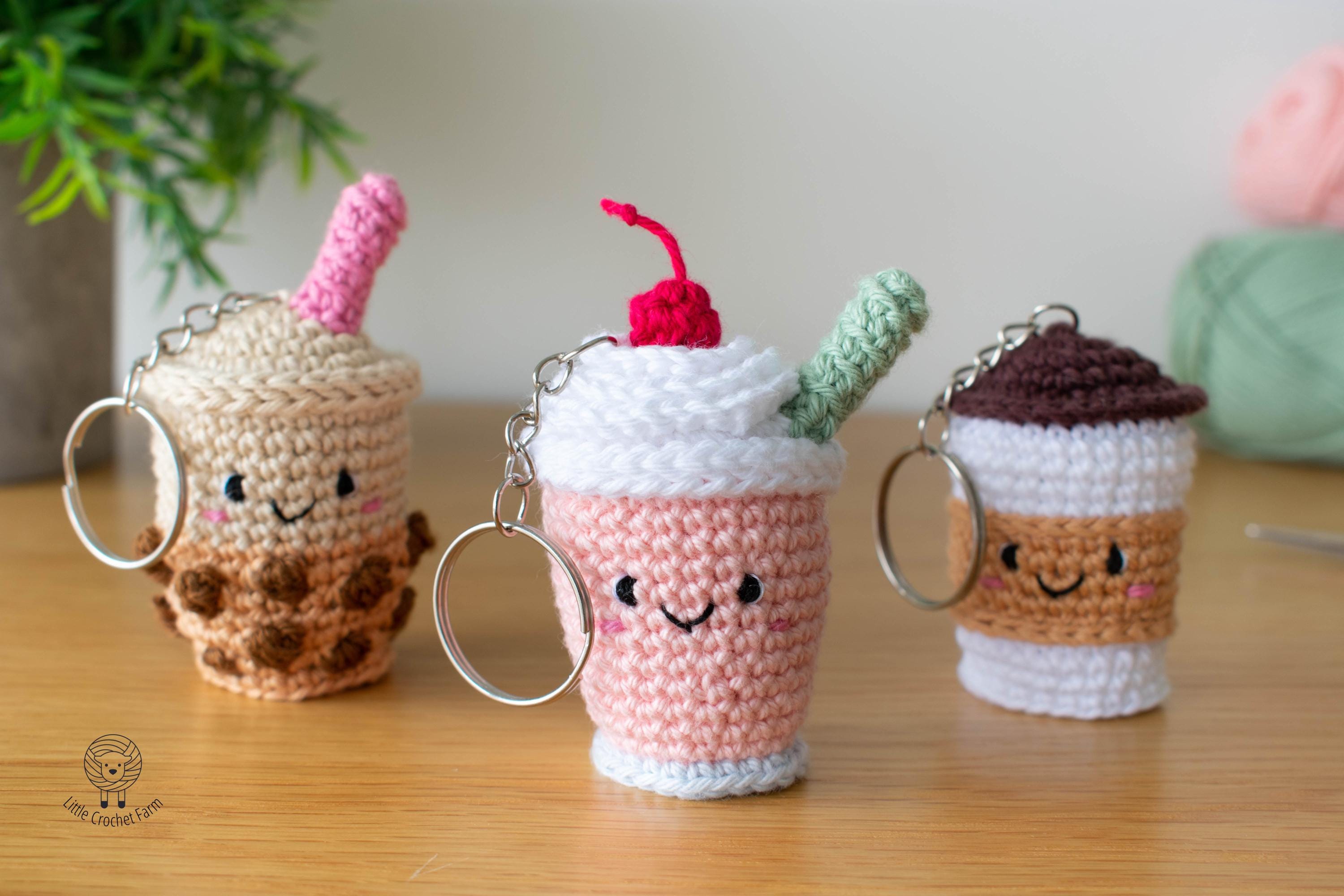 Milkshake Keychain Crochet Pattern, Mini Milkshake Amigurumi PDF ...