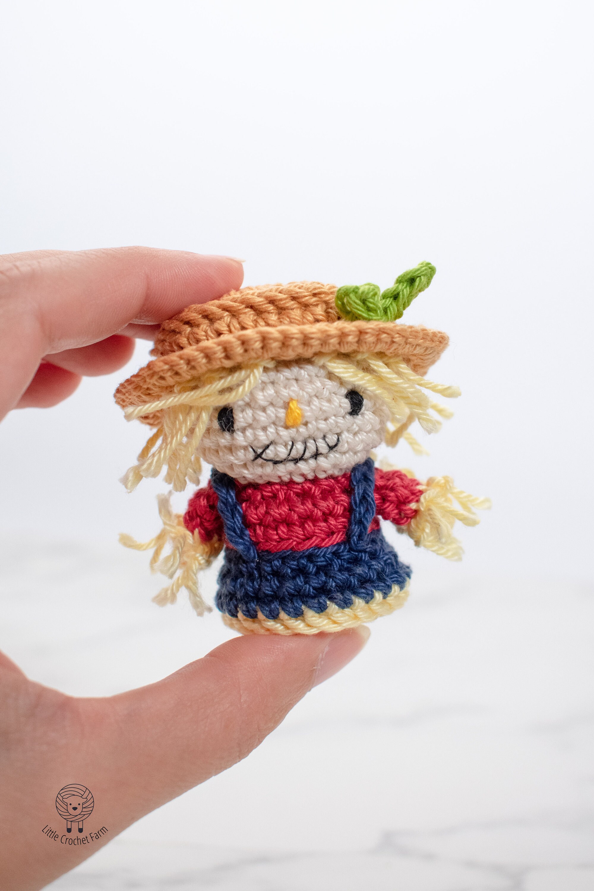 PDF Pattern & Video Tutorial: Mini Scarecrow Amigurumi Crochet Pattern ...