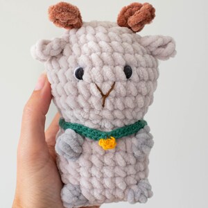 No-sew Crochet Goat Pattern | Chunky Amigurumi Farm Animal | Beginner ...