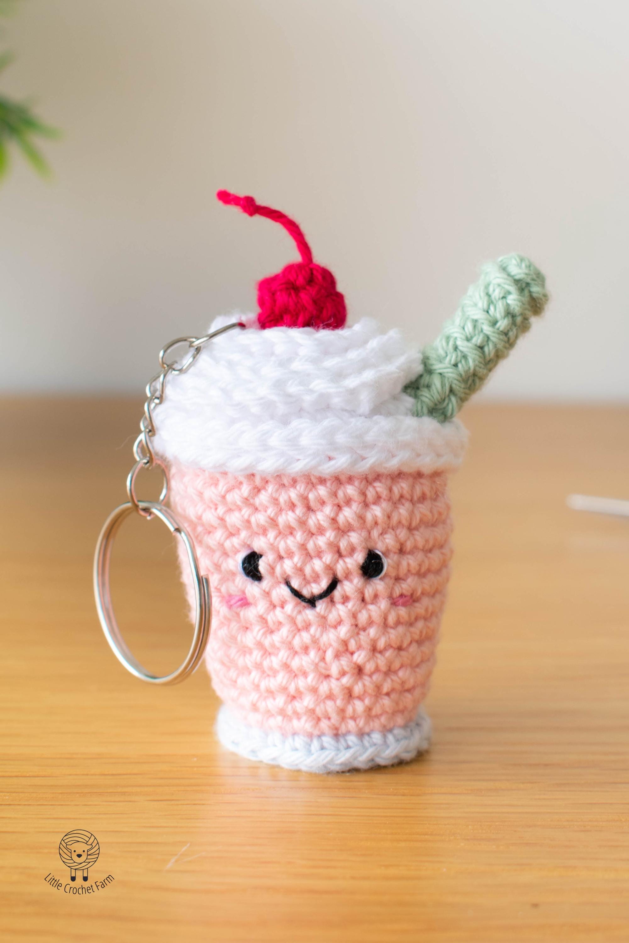 Milkshake Keychain Crochet Pattern, Mini Milkshake Amigurumi PDF ...