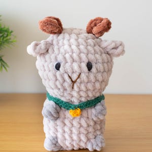 No-sew Crochet Goat Pattern | Chunky Amigurumi Farm Animal | Beginner ...