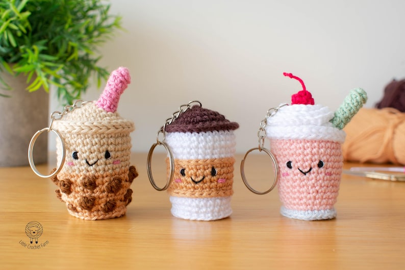 PDF Coffee Keychain Crochet Pattern, Mini Amigurumi Cup, Crochet Kids ...
