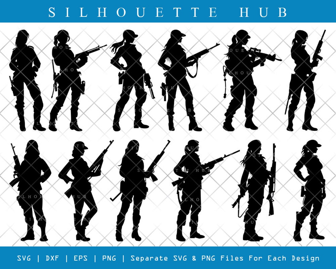 Military Woman Svg Cricut Cut Files Png Bundle, - Etsy