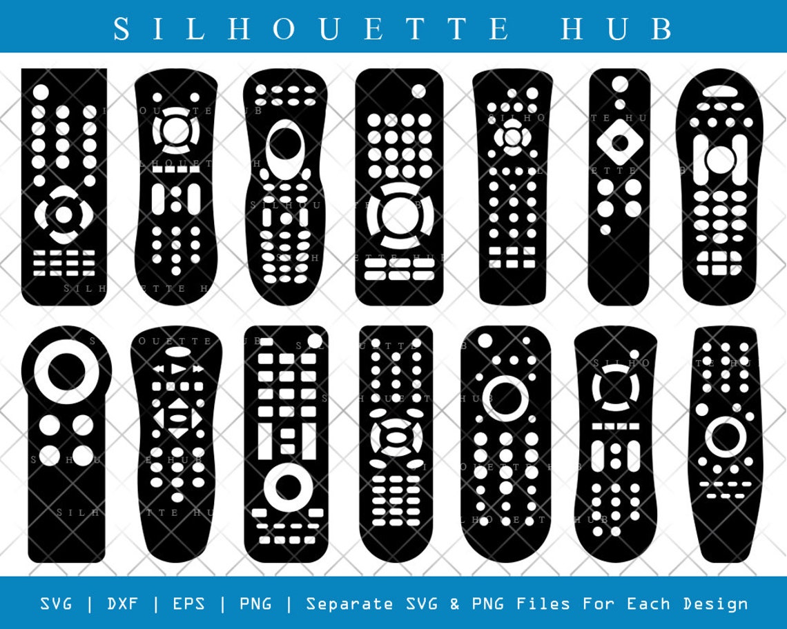 Remote Control Silhouette Remote Svg Tv Remote Svg | Etsy