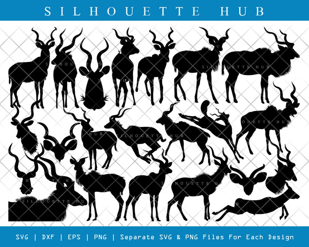 Kudu SVG Cut Files Kudu Silhouette Kudu Horn Svg Antlers - Etsy Hong Kong