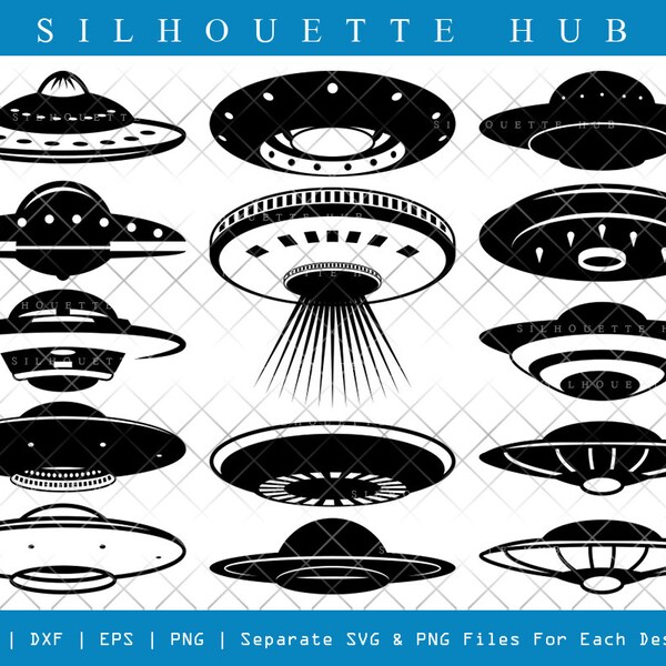 Flying Saucer Svg - Etsy