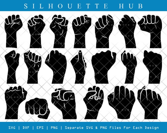 Raised Fist SVG Hands Silhouette Generation Hands Svg Power - Etsy