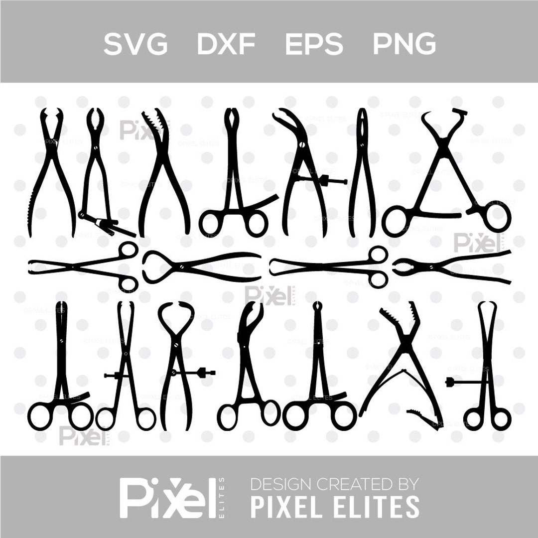 Bone Holder Forceps Silhouette Svg Cricut Cut Files Png Bundle - Etsy