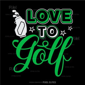 Love to Golf SVG Cut Files T-shirt & Disc Golf Design Perfect Gift for ...