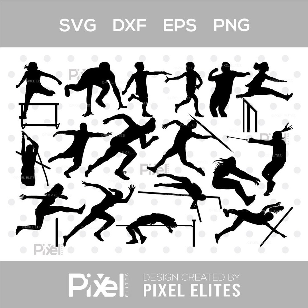 Track and Field SVG Track and Field Silhouette Captures Javelin Svg ...