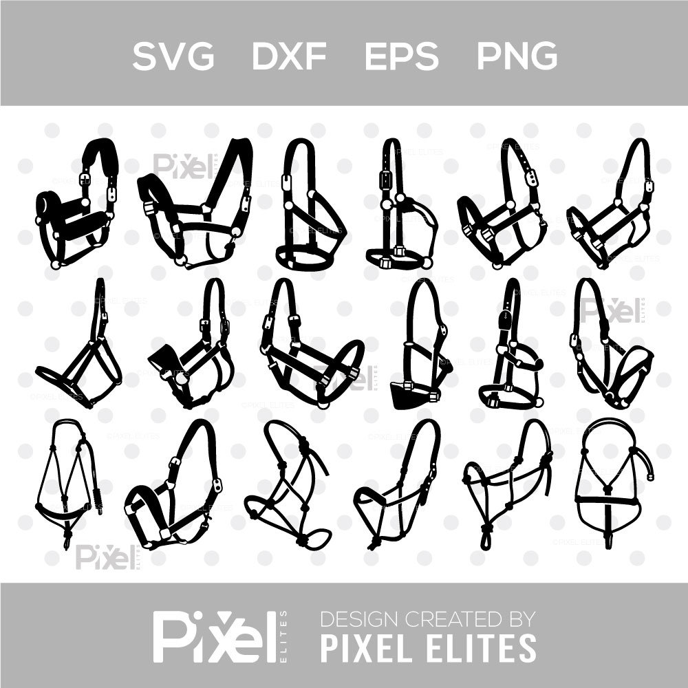 Horse Halter Silhouette Svg Halter Svg Cricut Cut Files Png Bundle - Etsy