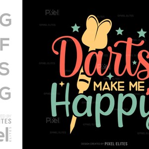 Darts Make Me Happy SVG Dartboard Bundle Darts Game Darts Quote Design ...