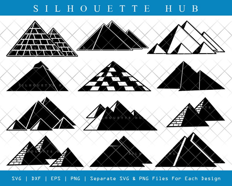 Pyramid SVG Cut Files Pyramid Silhouette Egypt Svg - Etsy Canada