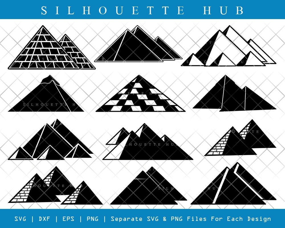 Pyramid SVG Cut Files Pyramid Silhouette Egypt Svg - Etsy Canada