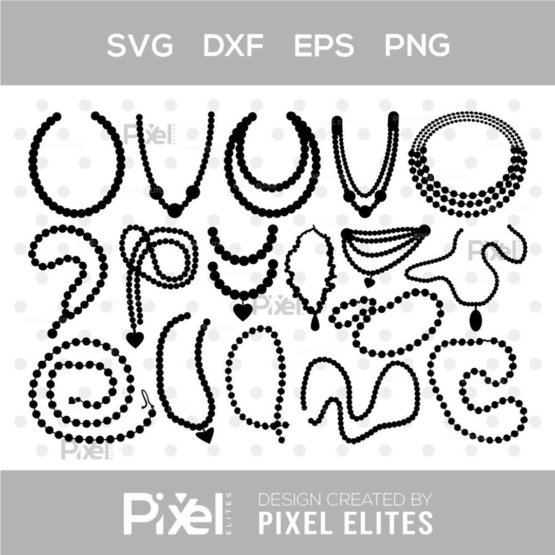 Pearls SVG Cut Files Pearls Silhouette Baby Pearls Svg Necklace Svg ...
