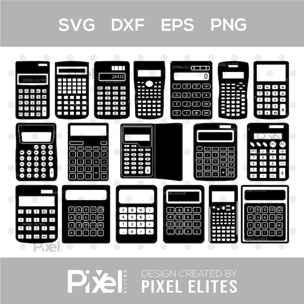 Calculator Svg - Etsy