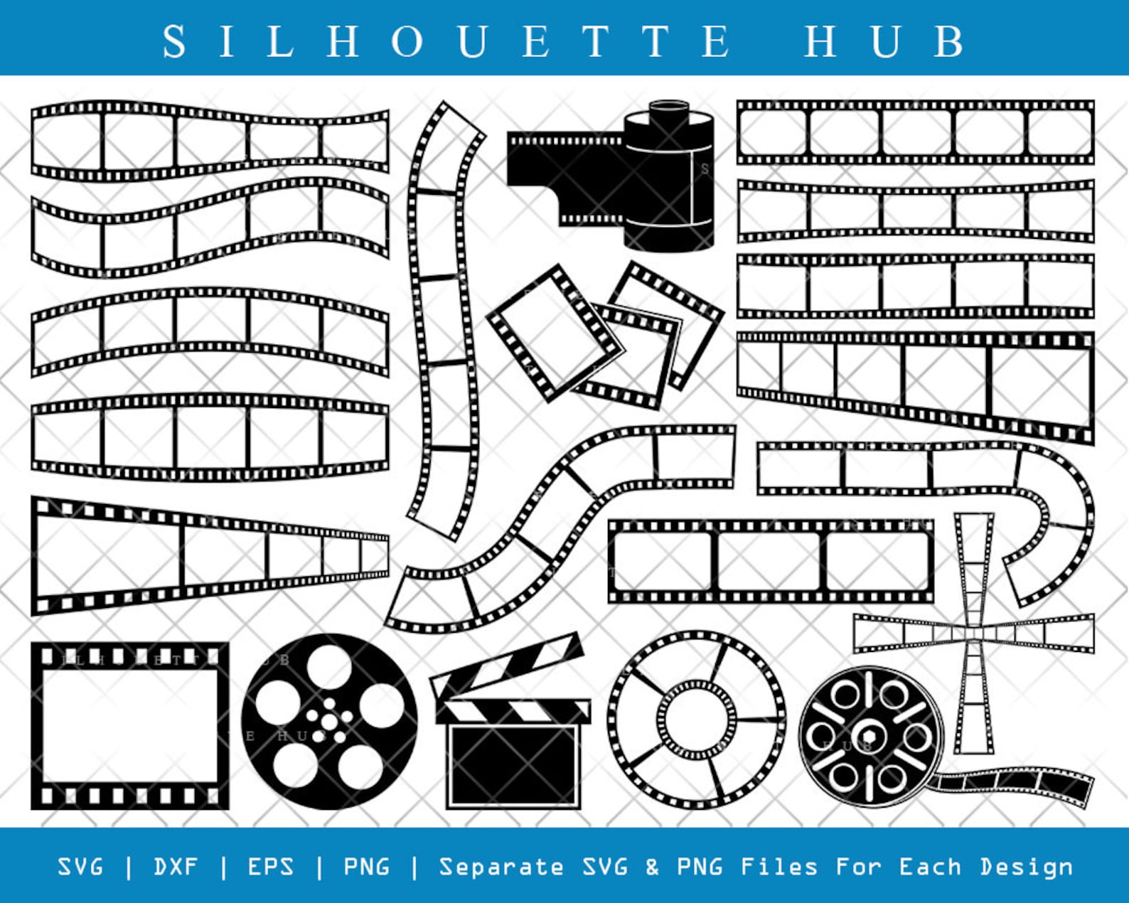 Film Strip SVG Movie Silhouette Film Svg Film Reel Svg - Etsy