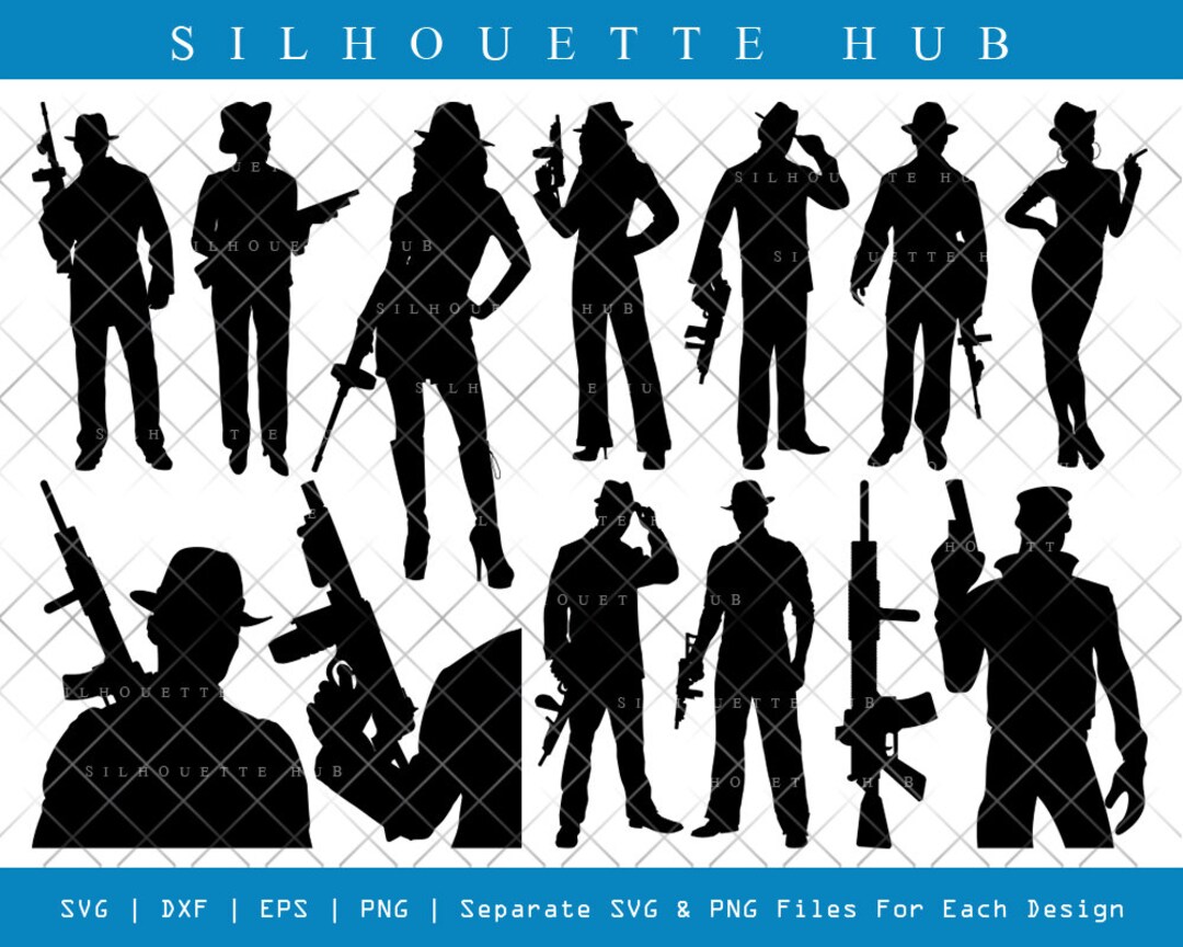 Gangstar SVG Cut Files Gangstar Silhouette Gangsta Svg - Etsy