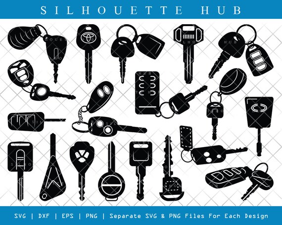 Car Keys SVG Car Keys Silhouette House Key Svg Home Keys | Etsy