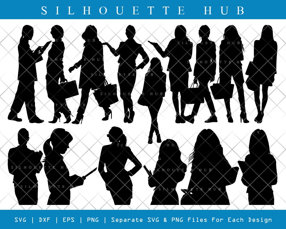 Working Woman SVG Cut Files Working Woman Silhouette | Etsy