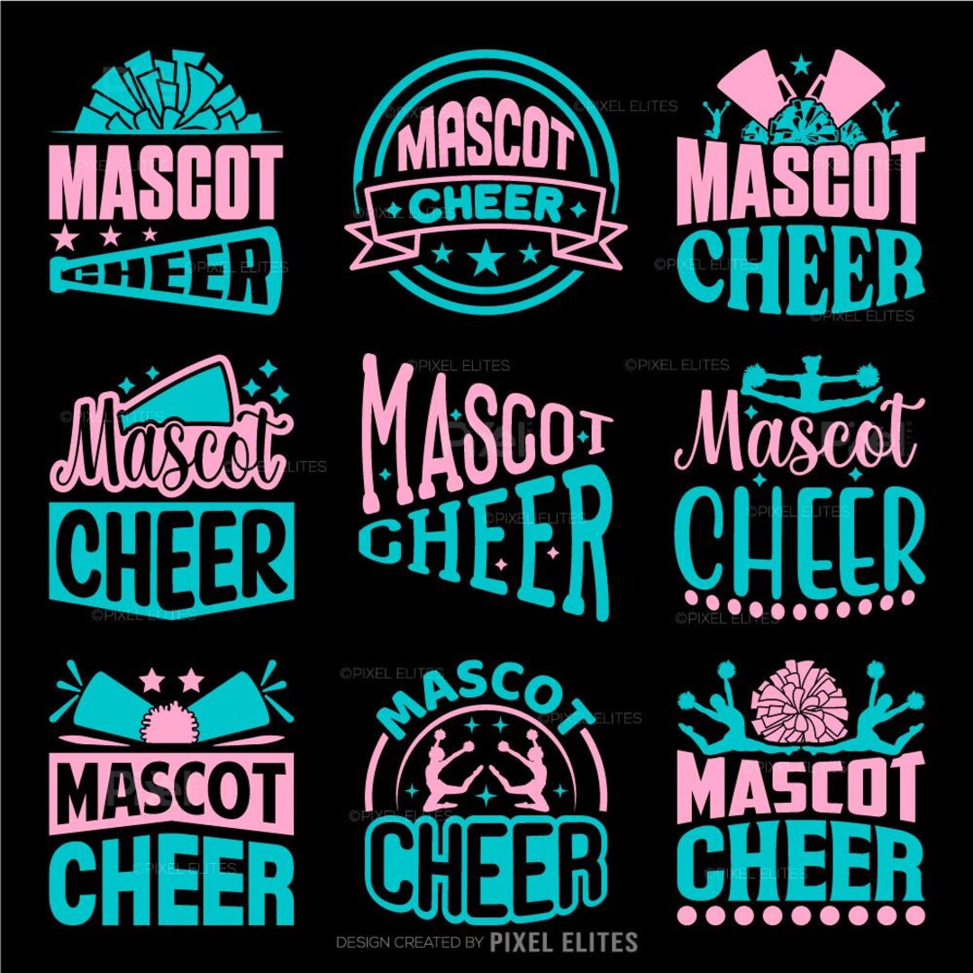 Mascot Cheer SVG Cheerleading Cheer Life Bundle Cheer Team Cheer Quote ...