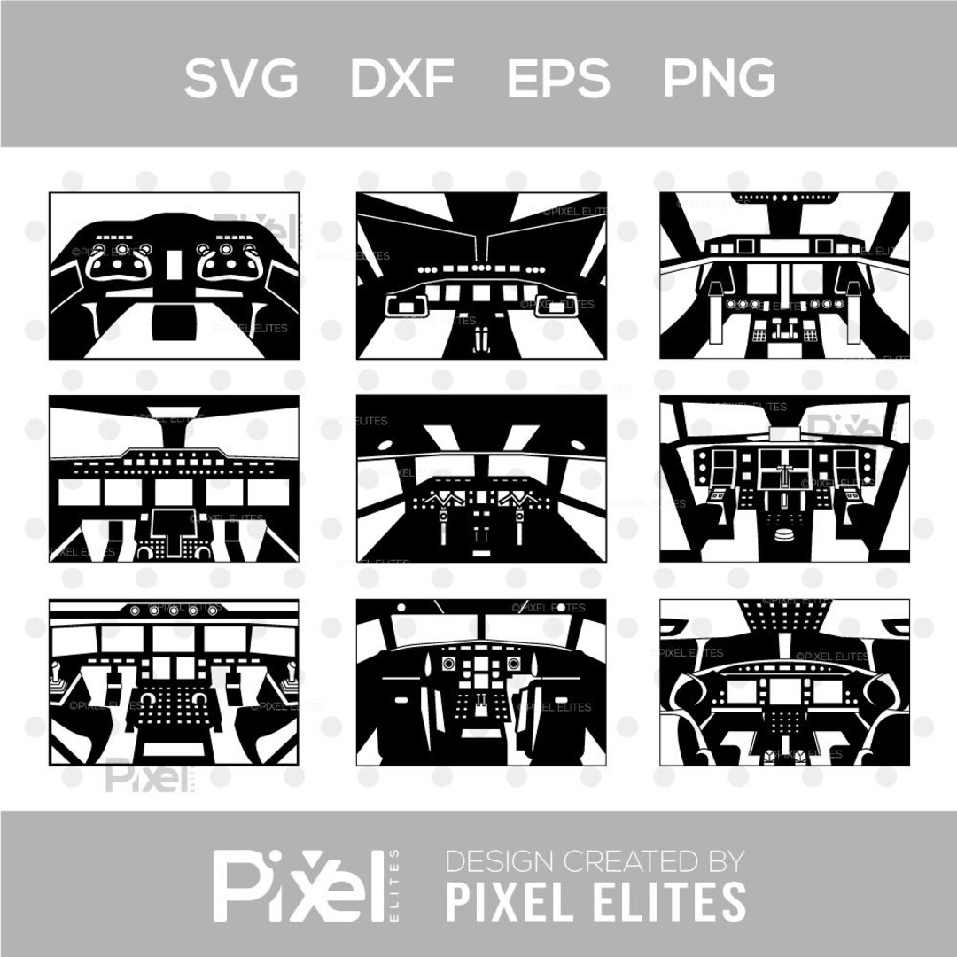 Plane Cockpit Svg Cricut Cut Files Png Bundle, - Etsy Australia