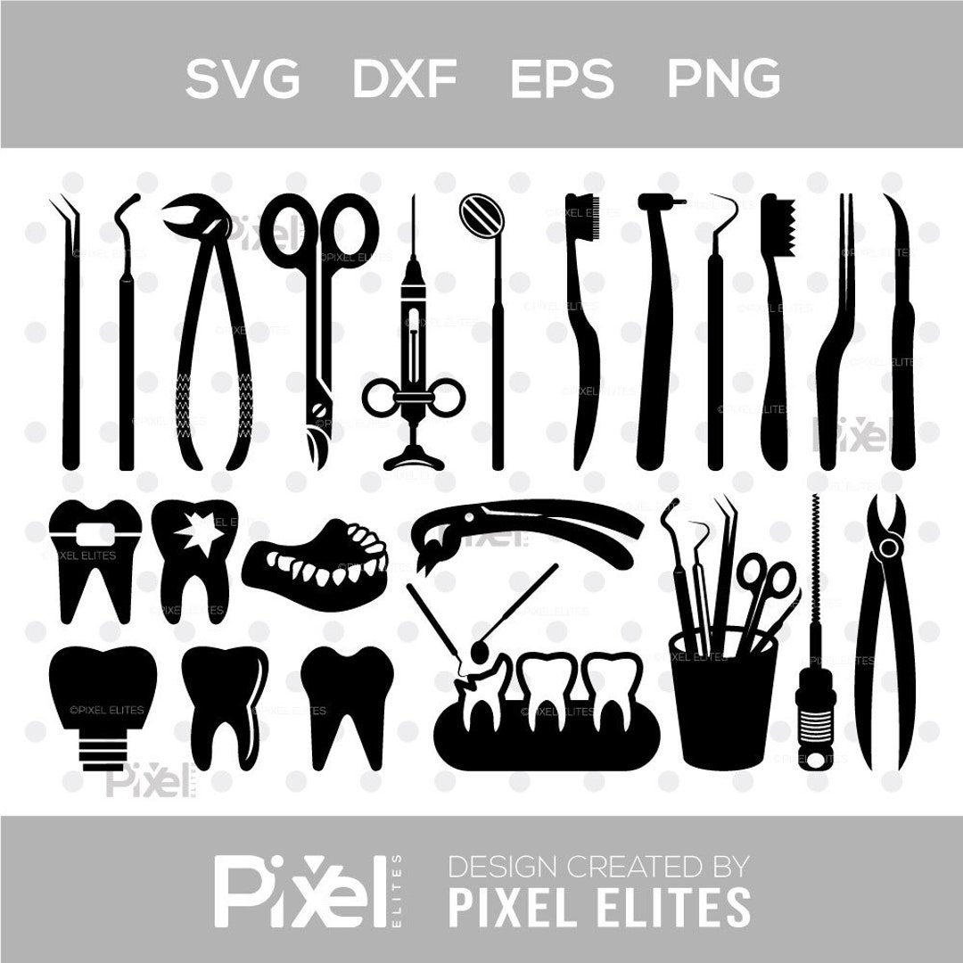 Dentist SVG Cut File Bundle | Dental Tooth & Teeth Designs for ...