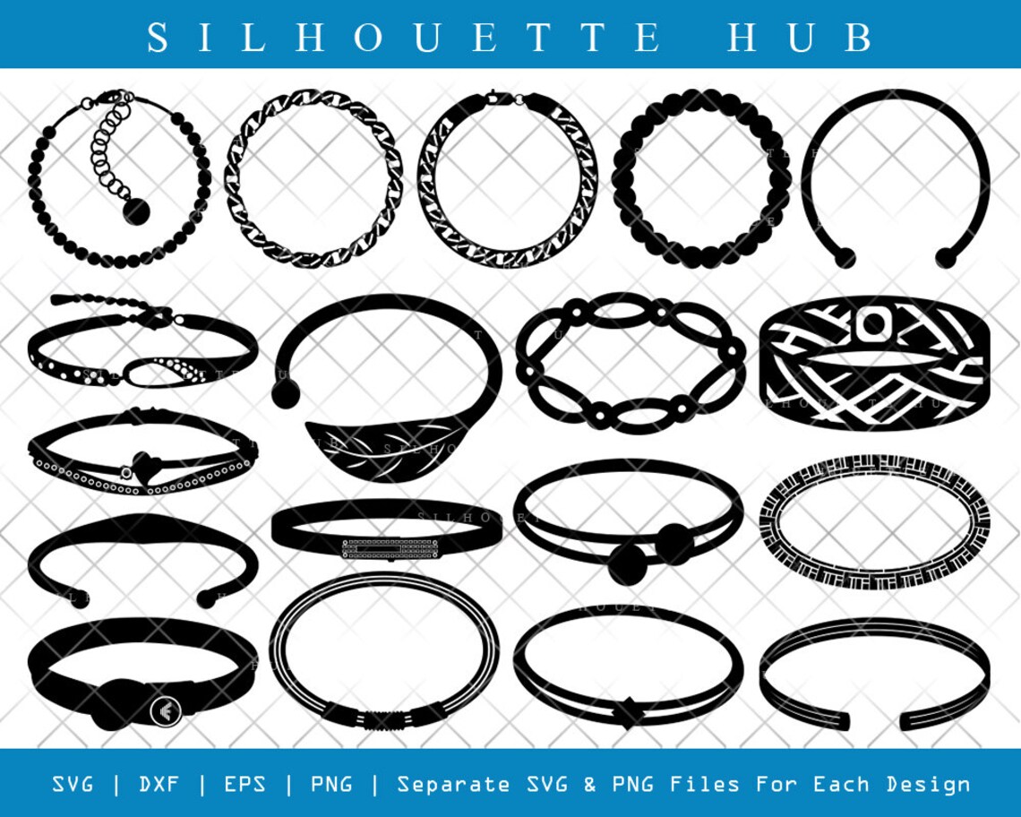 Bracelet SVG Cut Files Bracelet Silhouette Leather - Etsy