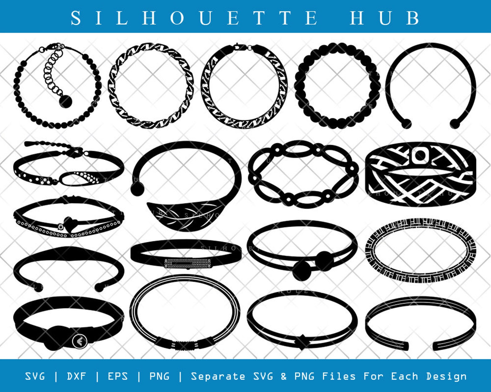 Bracelet SVG Cut Files Bracelet Silhouette Leather - Etsy