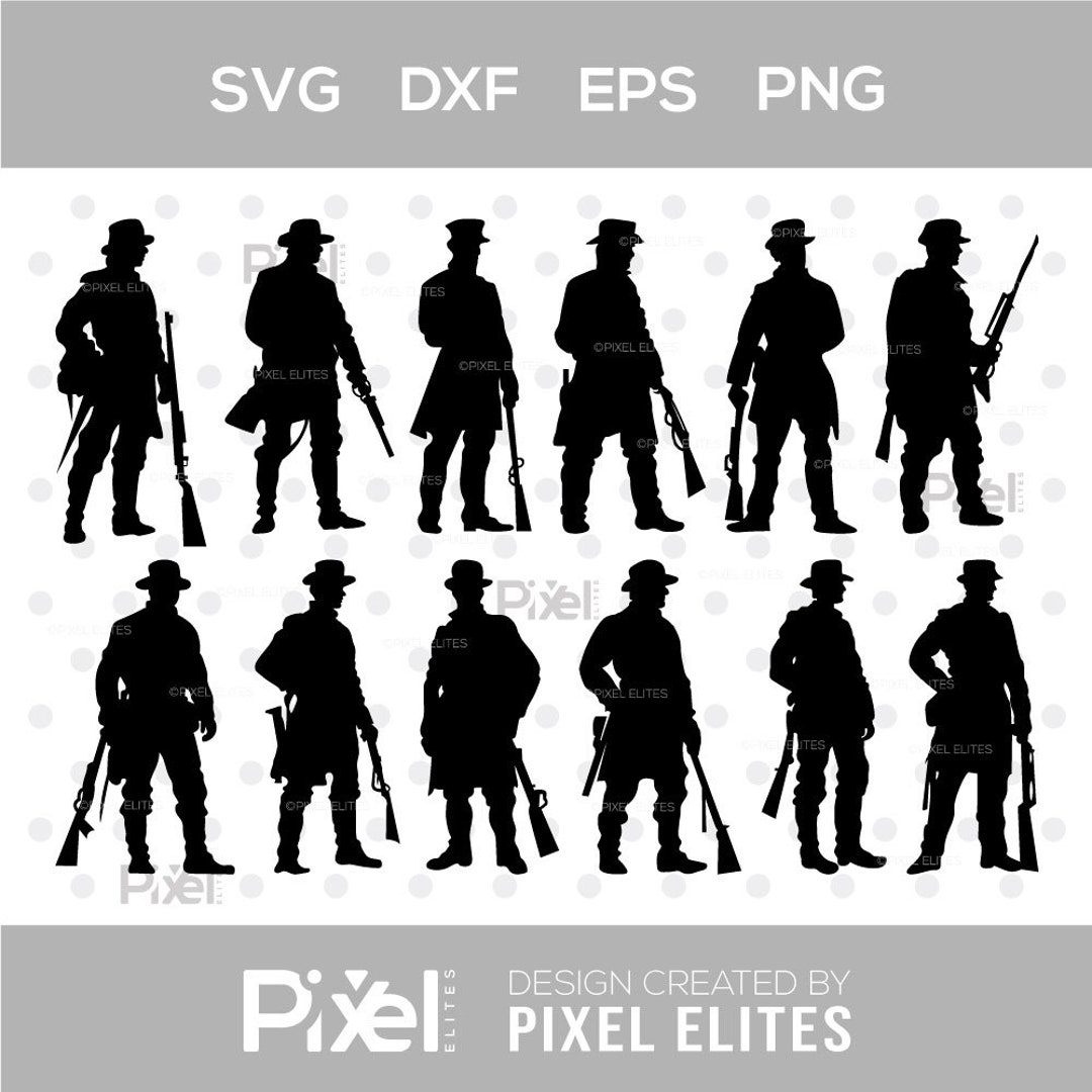 Civil War Soldier Svg Sports Cricut Cut Files Png Bundle, - Etsy