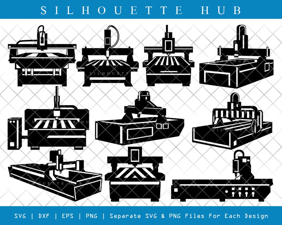 CNC Router Machine Silhouette Svg Cricut Cut Files Png Bundle - Etsy