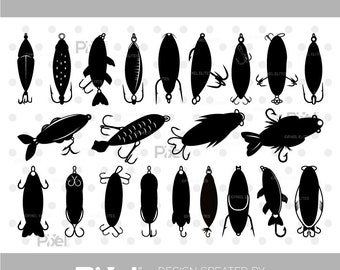 Fishing Lure Heads and Gills Vector, Svg, Eps, Png, Pdf Bundle, Fish ...