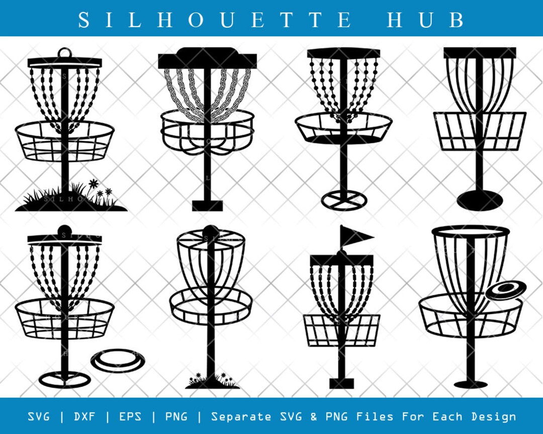 Disc Golf SVG Cut Files Disc Golf Silhouette Sports Svg - Etsy
