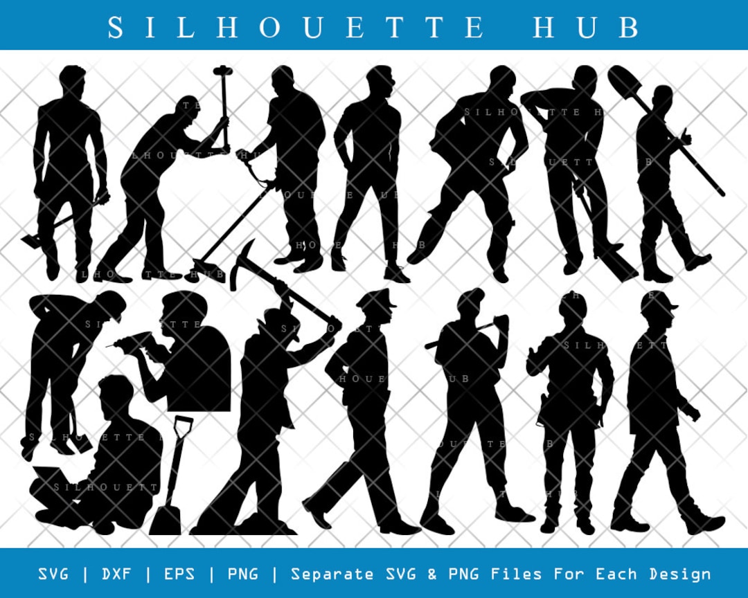 Working Man SVG Cut Files Working Man Silhouette Handyman Svg ...
