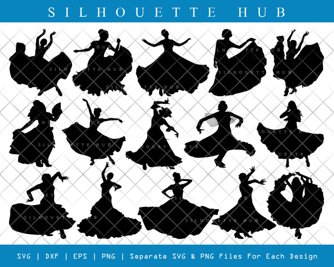 Flamenco Dancer SVG Cut Files Flamenco Dancer Silhouette Flamenco Svg ...