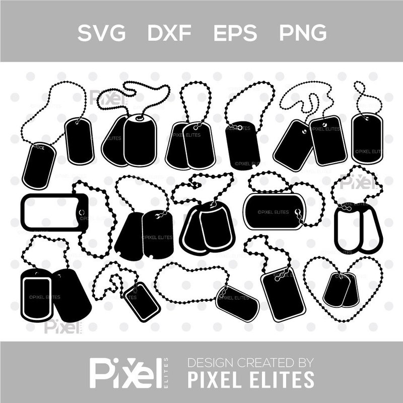 Army Dog Tags Svg - Etsy