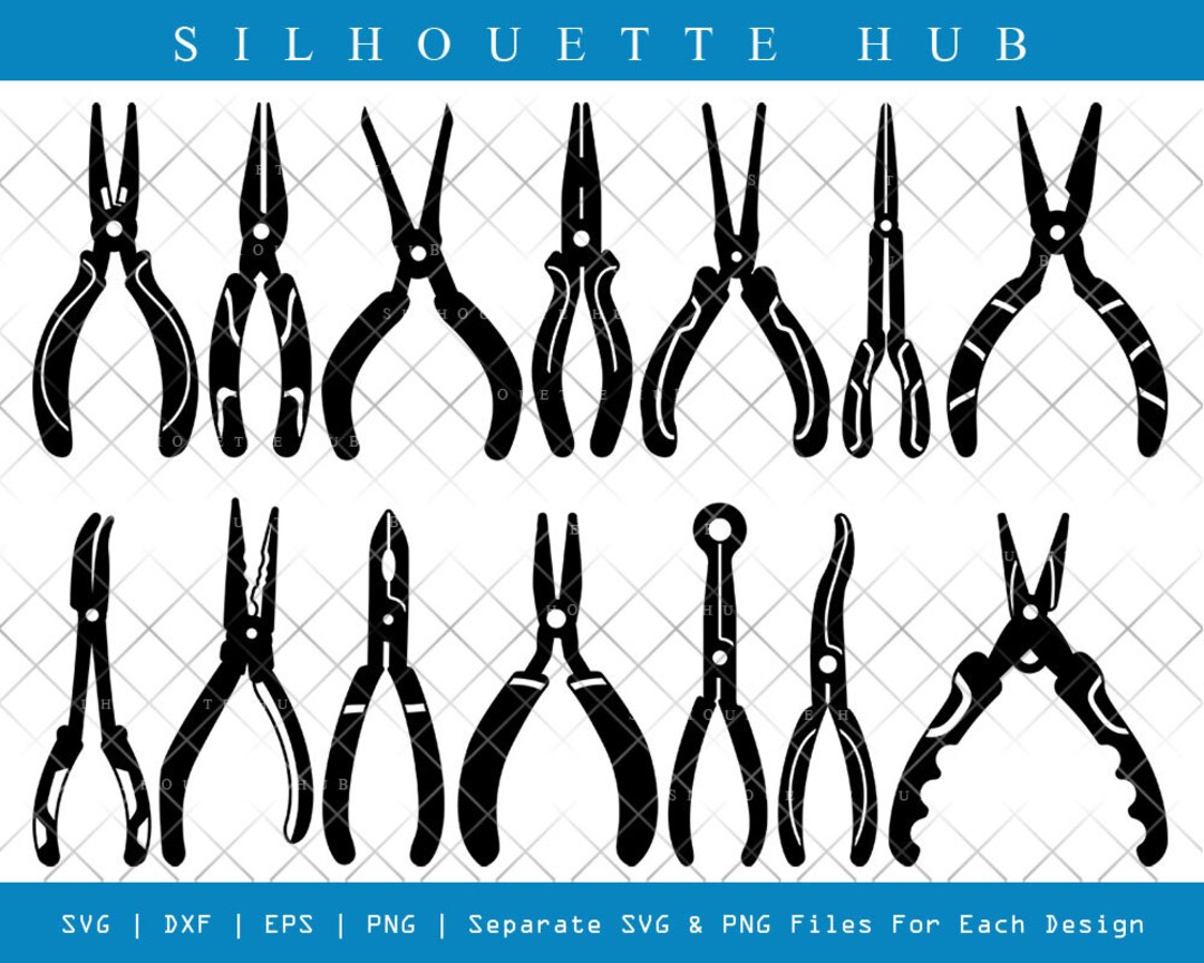 Nose Pliers Silhouette, Nose Pliers SVG, Round Nose Plier Svg, Nose ...