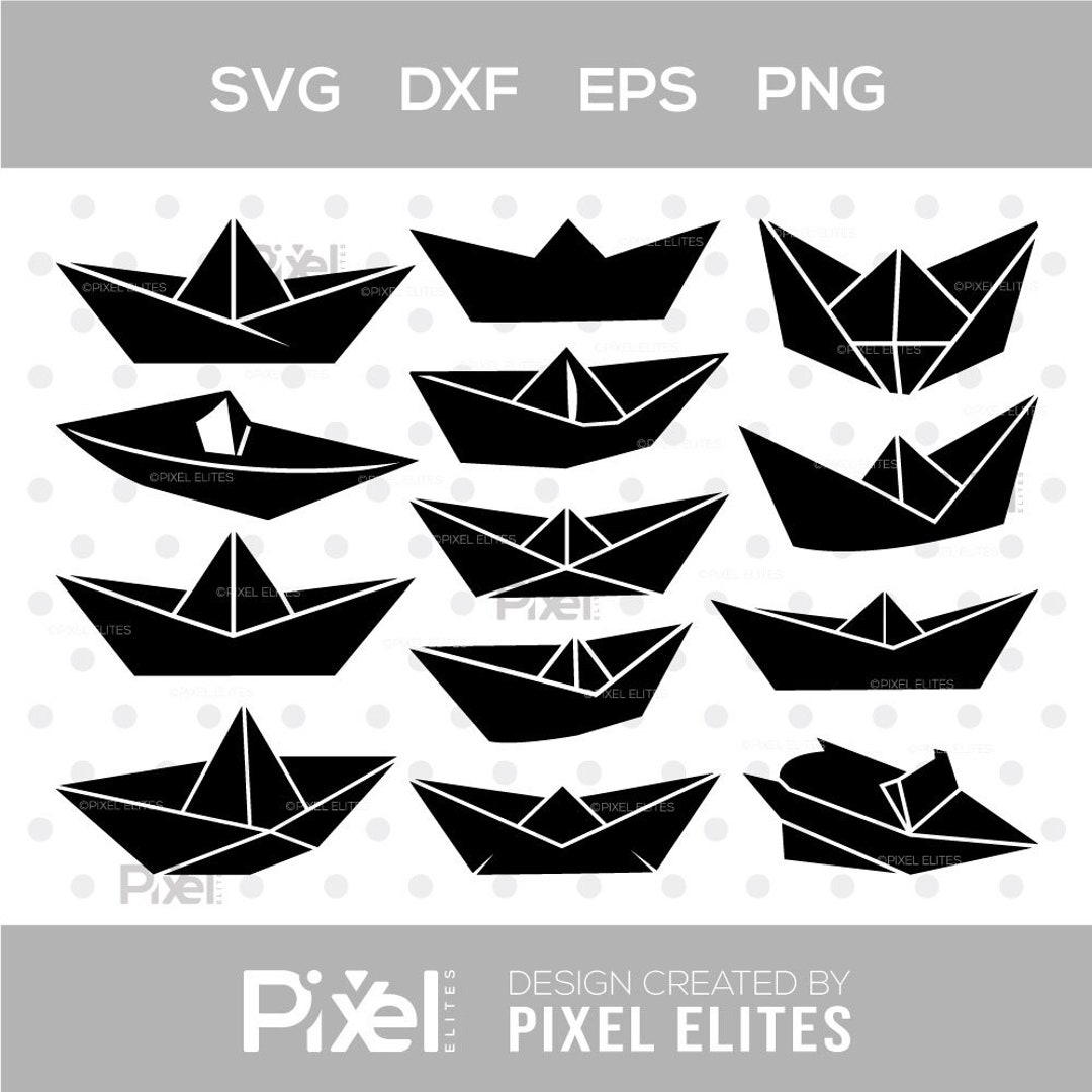 Paper Boat Silhouette Svg Toys Cricut Cut Files Png Bundle - Etsy