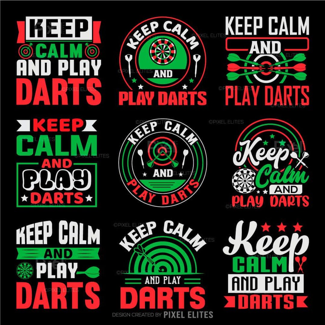 Bring It on SVG Dartboard Bundle Darts Game Darts Quote Design PET ...