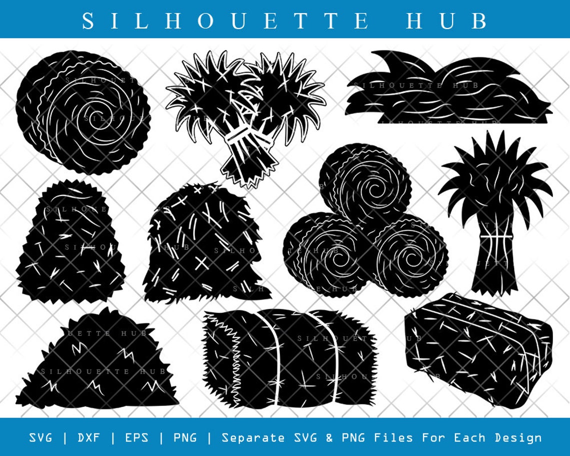 Hay SVG Cut Files Hay Silhouette Haystack Svg Farm Svg | Etsy