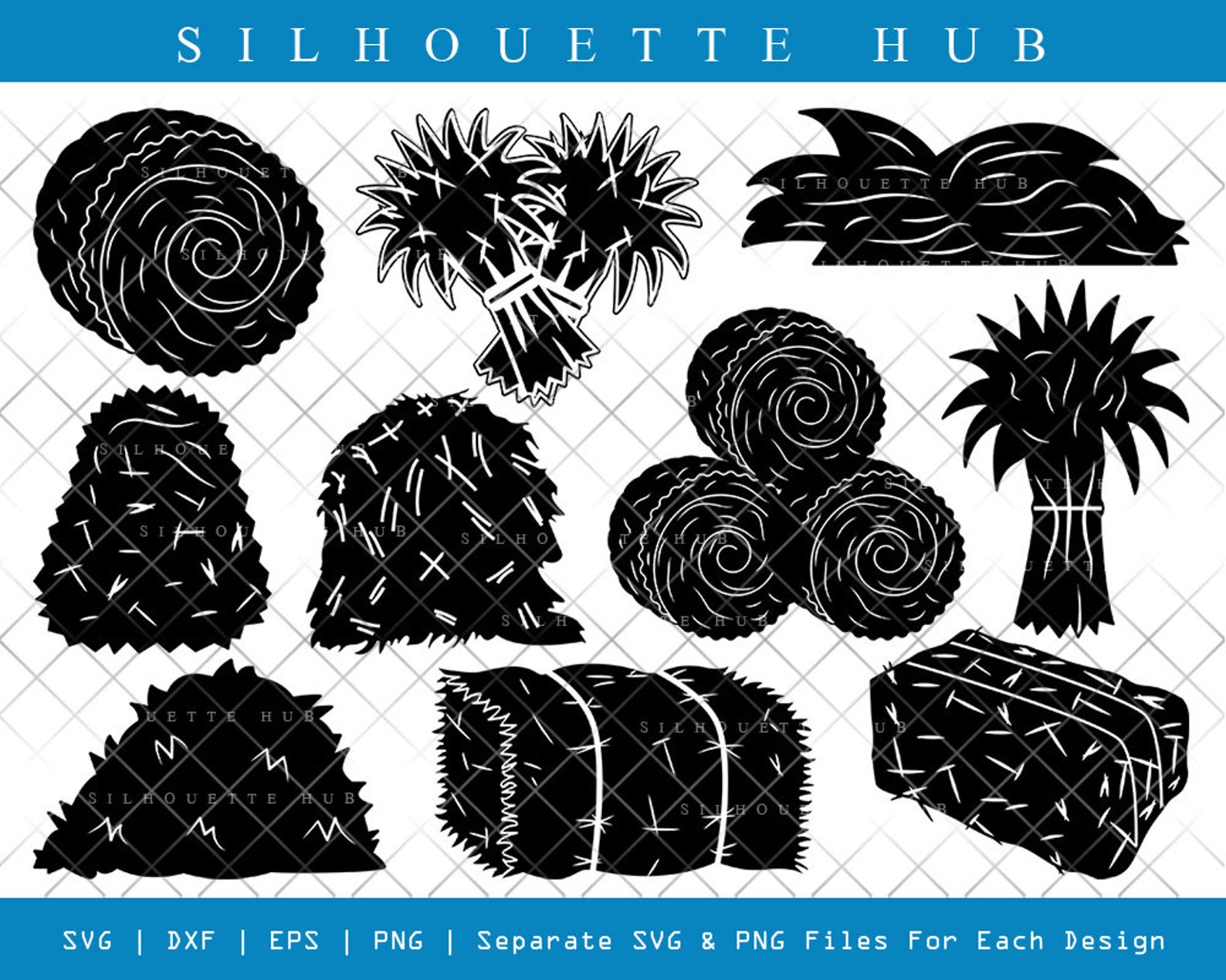 Hay SVG Cut Files Hay Silhouette Haystack Svg Farm Svg - Etsy