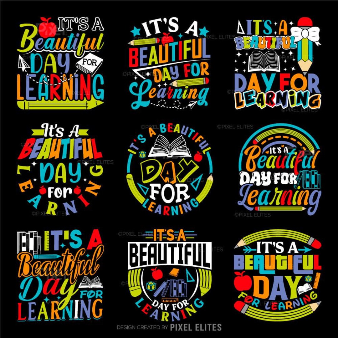 Its a Beautiful Day for Learning SVG Cut File Bundle – First Day of ...