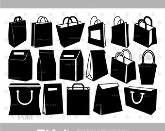 103 Bag Svg Bundle Paper Bag SVG Cut Files Paper Bag Silhouette Bag Svg ...