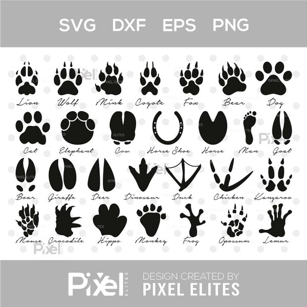 Animal Paw Print - Etsy